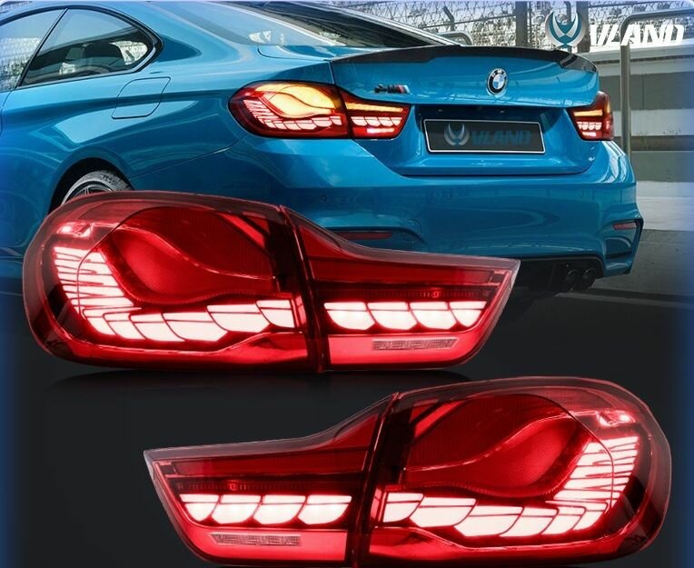 Модифицированные задние фонари для BMW 4 серии M4 Dragon Scale Streamer Turn Brake Car Rear Taillight Assembly 2014-2020