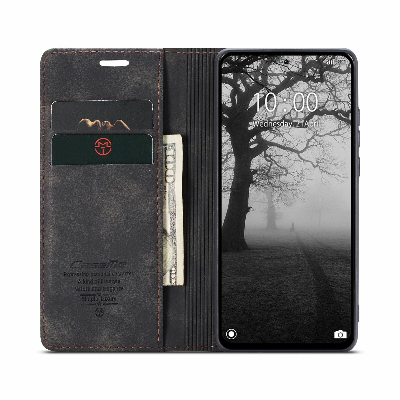 Чехол-книжка CaseMe Matte Redmi Note 13 4G черный