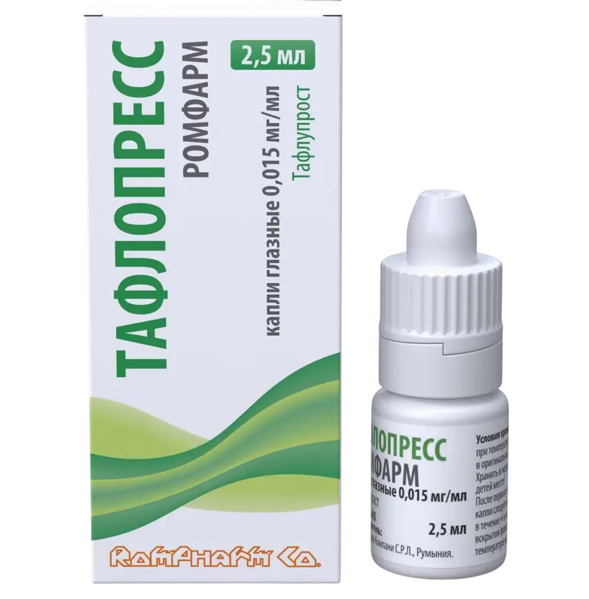 Тафлопресс Ромфарм капли глазные 0,015 мг/мл 2,5 мл 1 шт