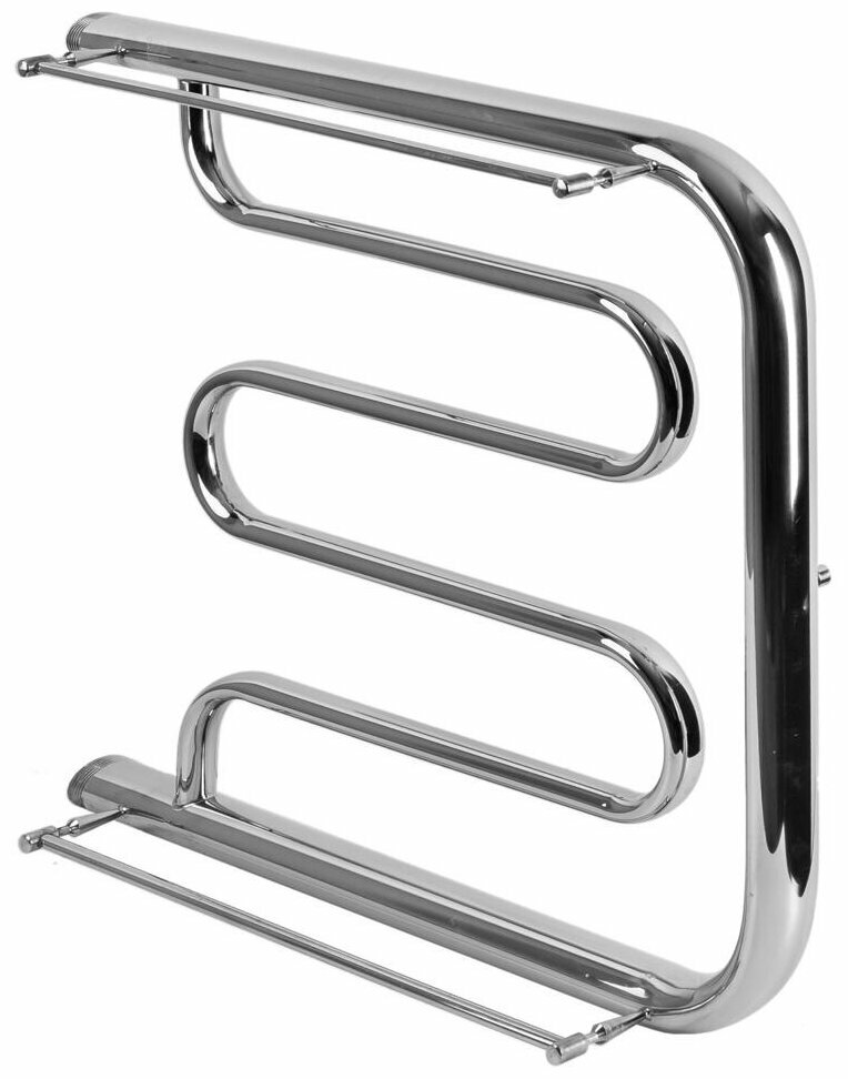 Полотенцесушитель водяной Indigo 600х400 мм фокстрот с боковым подключением 600 мм с полкой хром