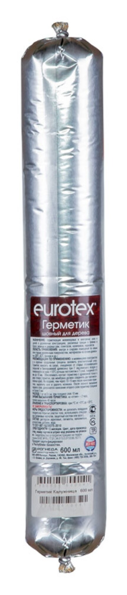 Герметик акриловый Eurotex / Евротекс шовный для дерева, цвет орех, 0.6л / строительство и ремонт