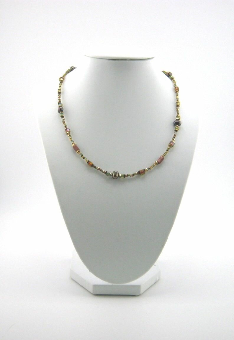 Чокер, стекло, перламутр