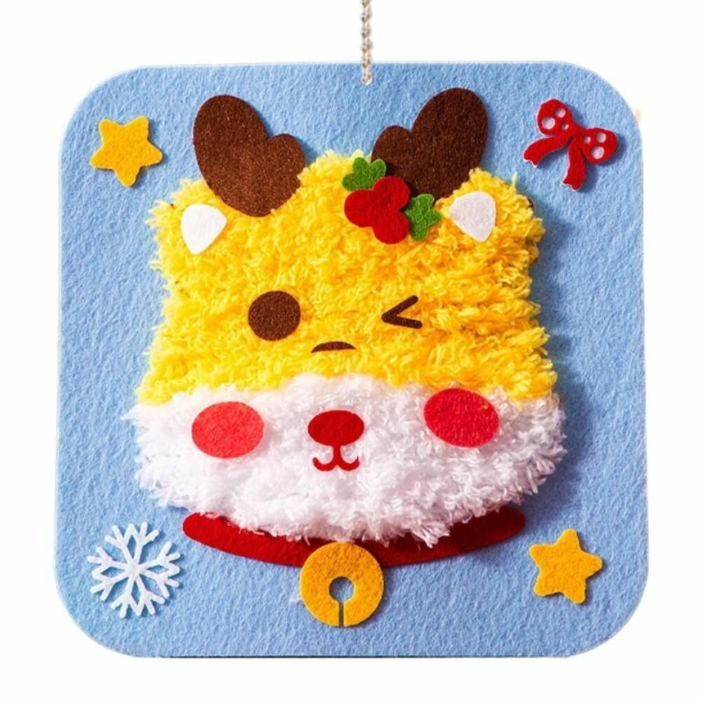 Рождественская роспись по нитям своими руками