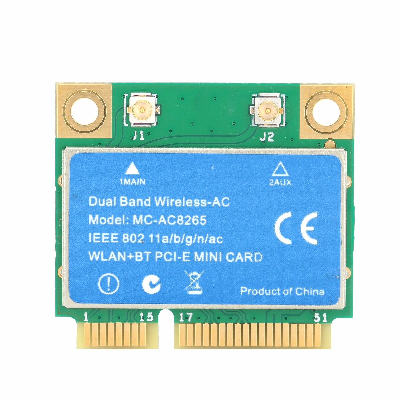 WiFi карта Intel 8265, 2.4/5 ГГц, 1200 Мбит/с