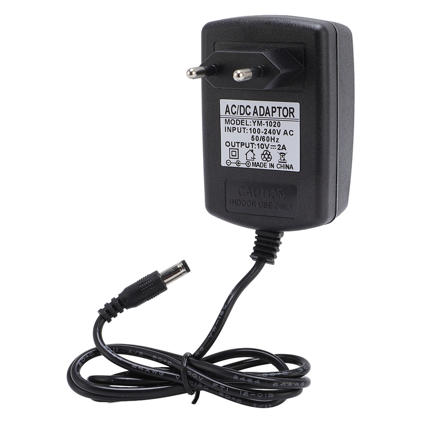 Адаптер питания 10 В 2 А с разъемом 5,5 мм x 2,5 мм DC для динамиков, светодиодных вывесок, камер видеонаблюдения, игровых консолей (ЕС)