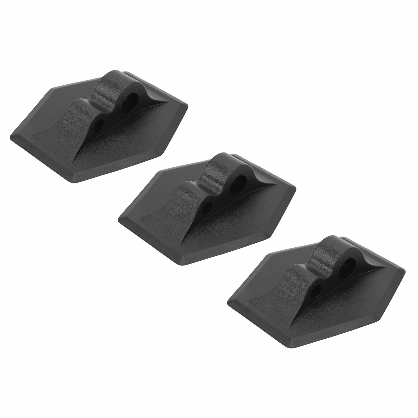 3 шт. держатель пряжки веревки для лодки 2 отверстия шестигранный держатель пряжки веревки для лодки крепление для надувной лодки аксессуары для каяка и каноэ черный