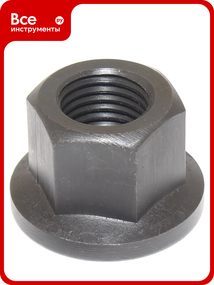 Гайка шестигранная с буртиком М6, 12x17x11x2.5 мм, 2210 CNIC 66478, 2.5 мм