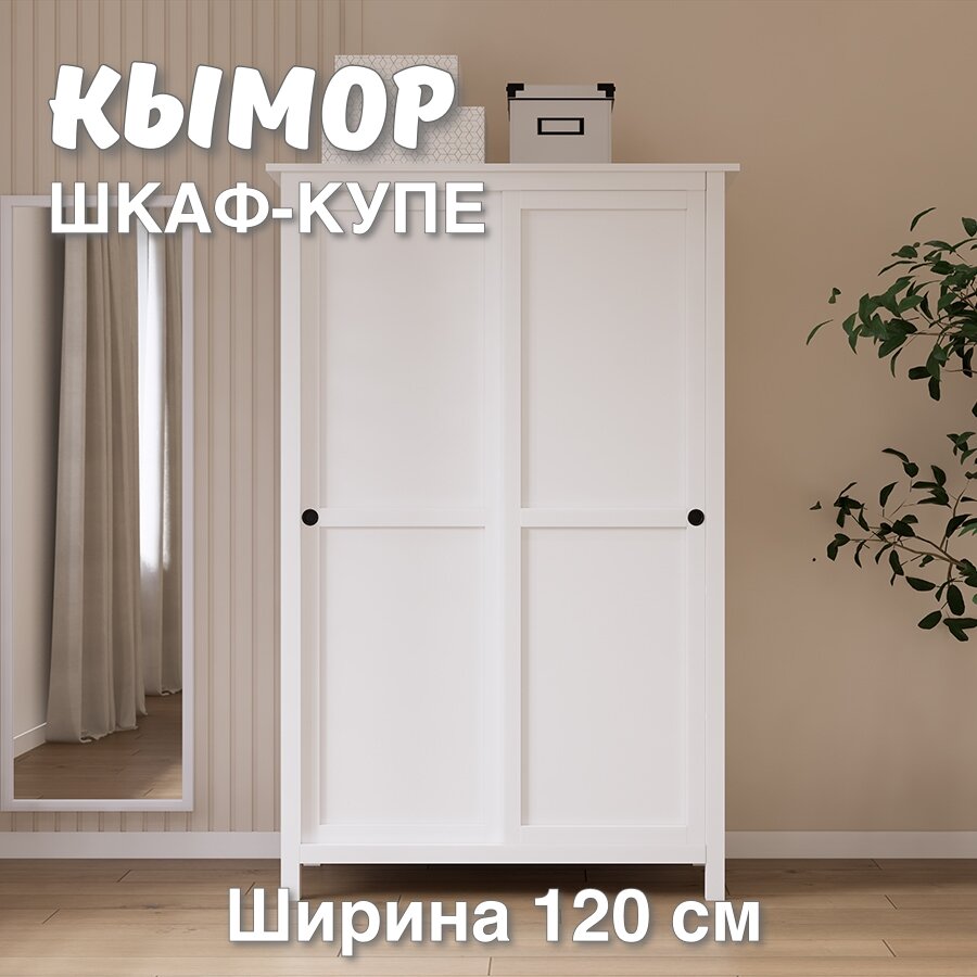 Шкаф Хемнэс/Кымор, 120х197х59 см, белый
