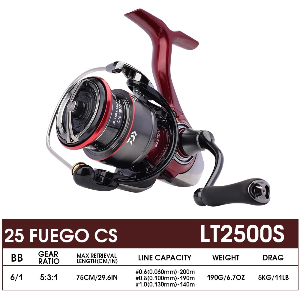 DAIWA FUEGO CS LT2500S, Бордовый