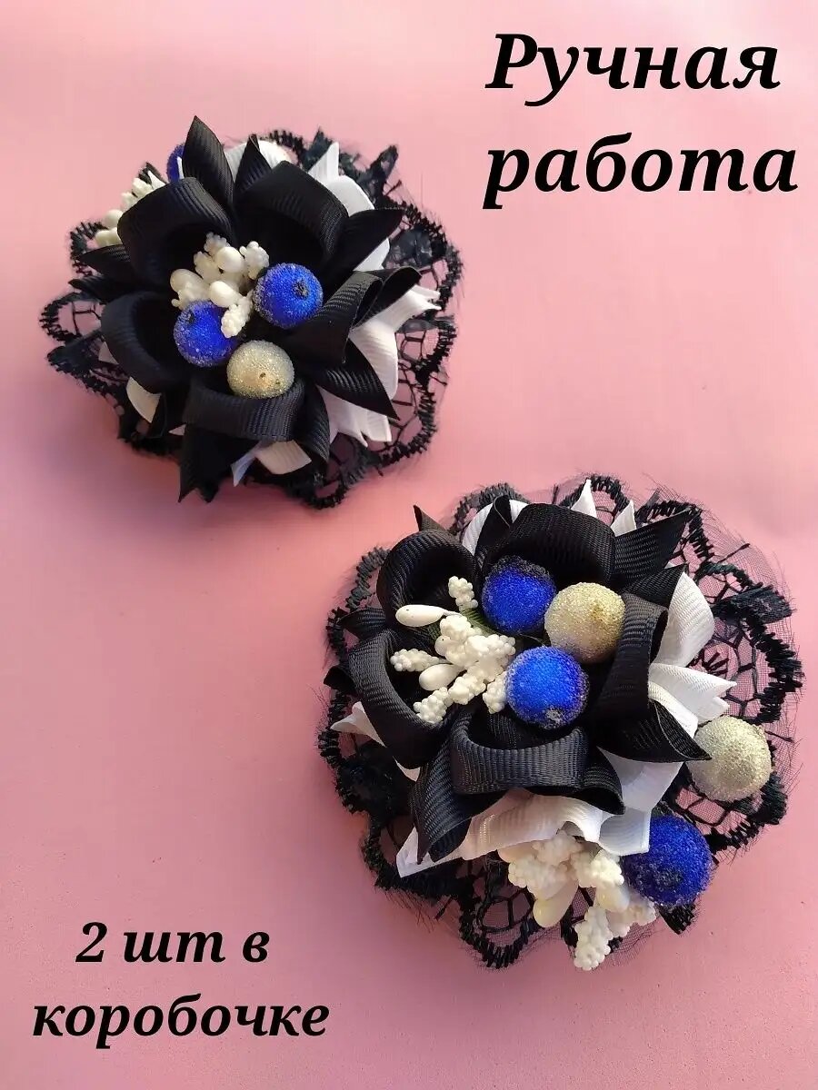 Банты для волос банты на утренник, белые банты