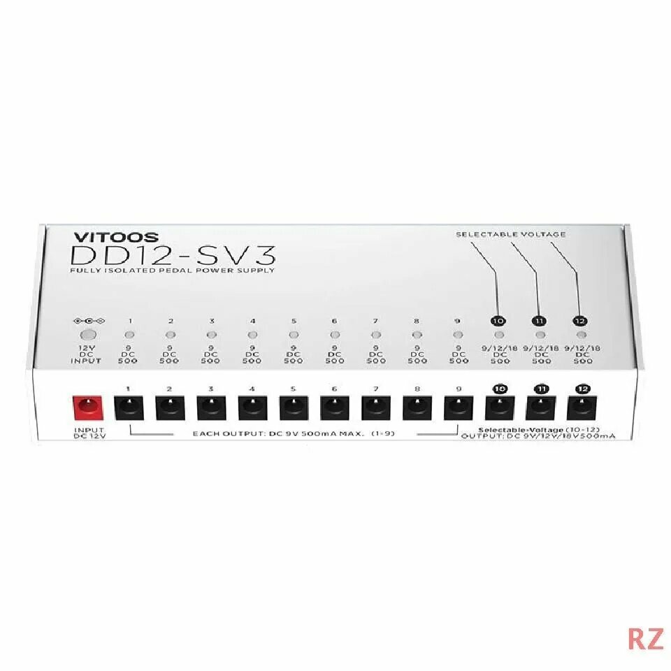 Блок питания для педали эффектов Vitoos DD12-SV3 Fully Isolated Power Supply