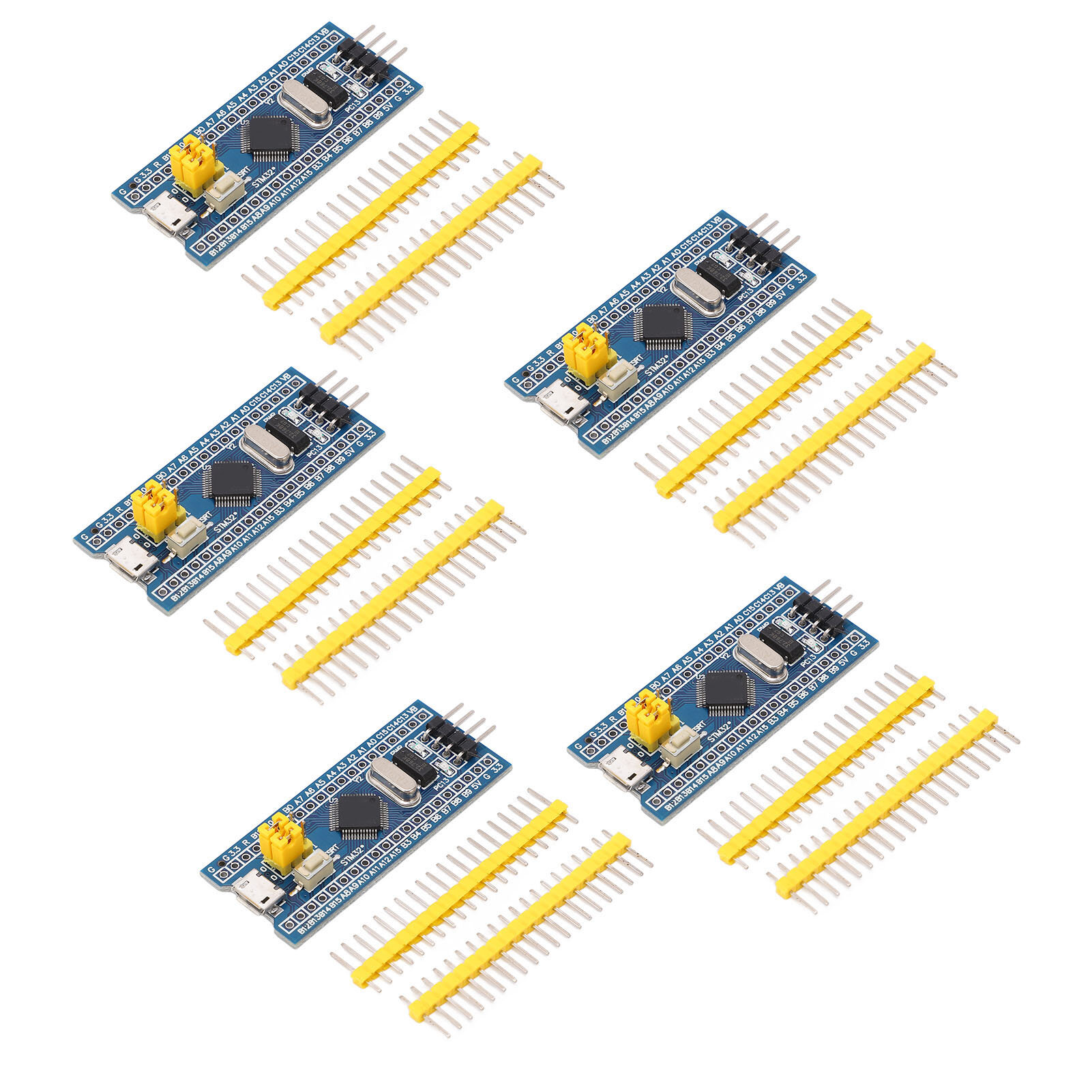 5PCS STM32F103C8T6 Минимальная системная плата разработки Mirco USB 40 Pin Core Learning Module