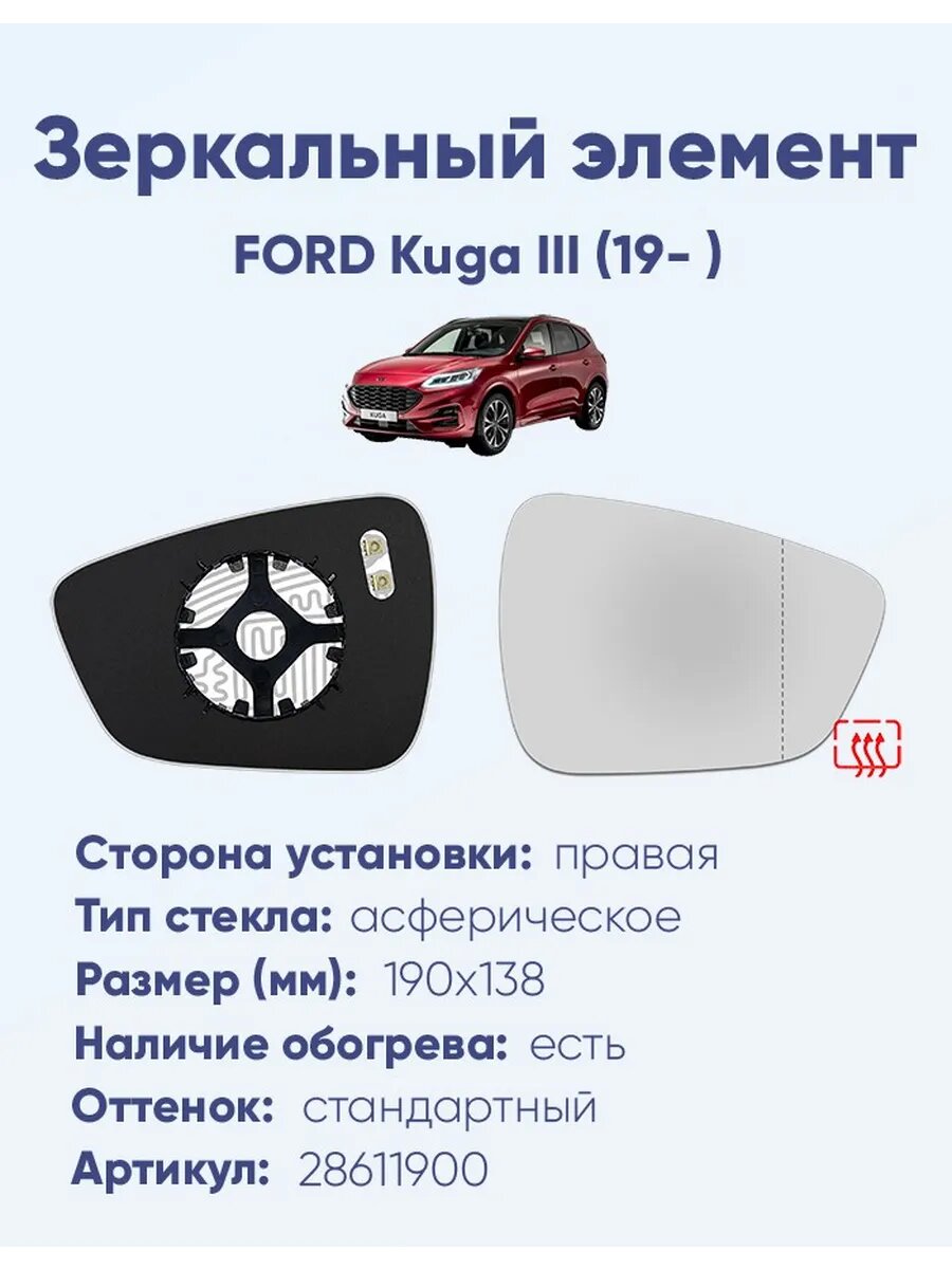 Зеркало FORD Kuga III (19- ) 28611900