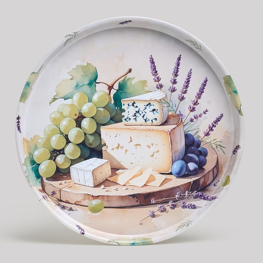 Поднос сервировочный agness "Gourmet feast" 33*2,1 см
