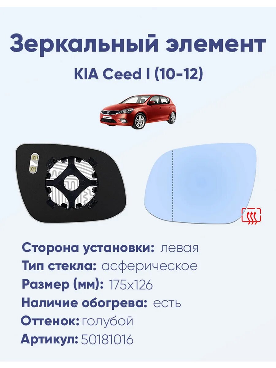Зеркало KIA Ceed I (10-12) 50181016