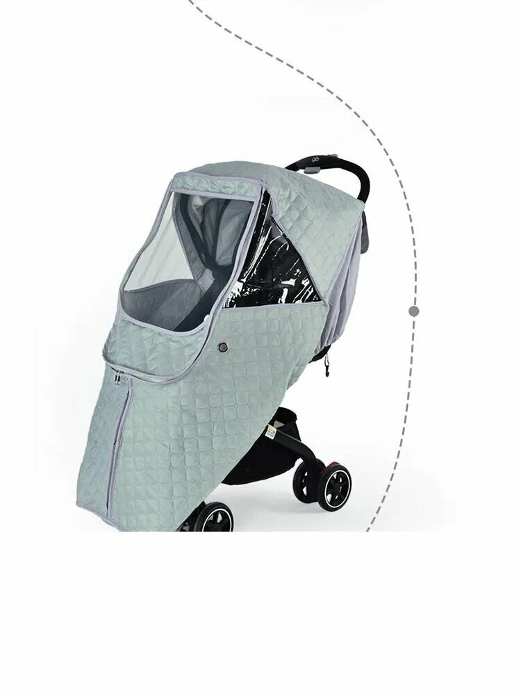 Зимний чехол на коляску, серый