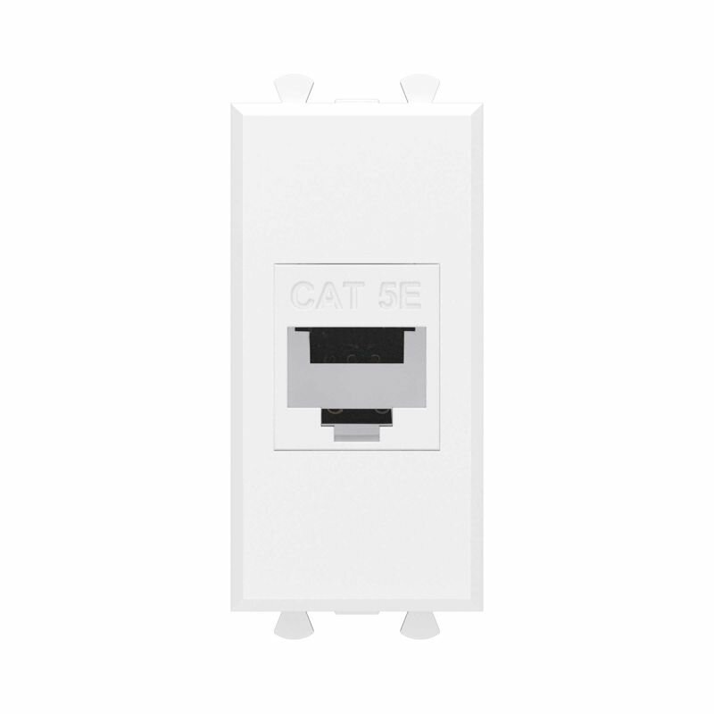 Розетка компьютерная 1мод. Avanti "Белое облако" RJ45 кат.5E без шторок модульная механизм DKC 4400661