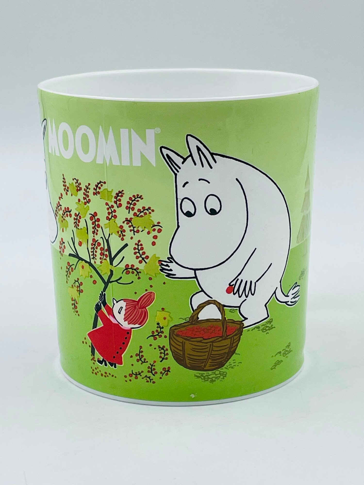 Кружка "Муми-Тролль", 350 мл, пластик, светло-зеленая (из Финляндии)