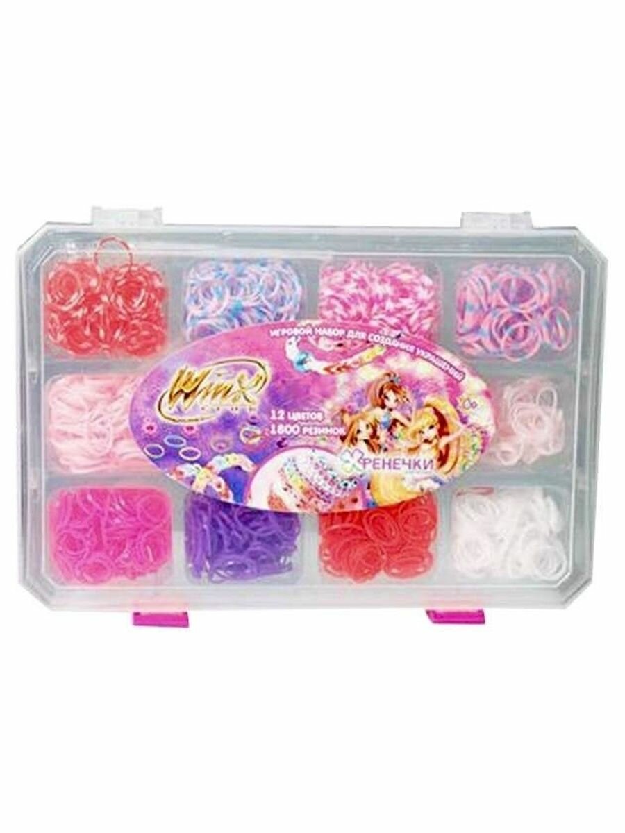 Фенечки набор 12 цветов 1800 резинок