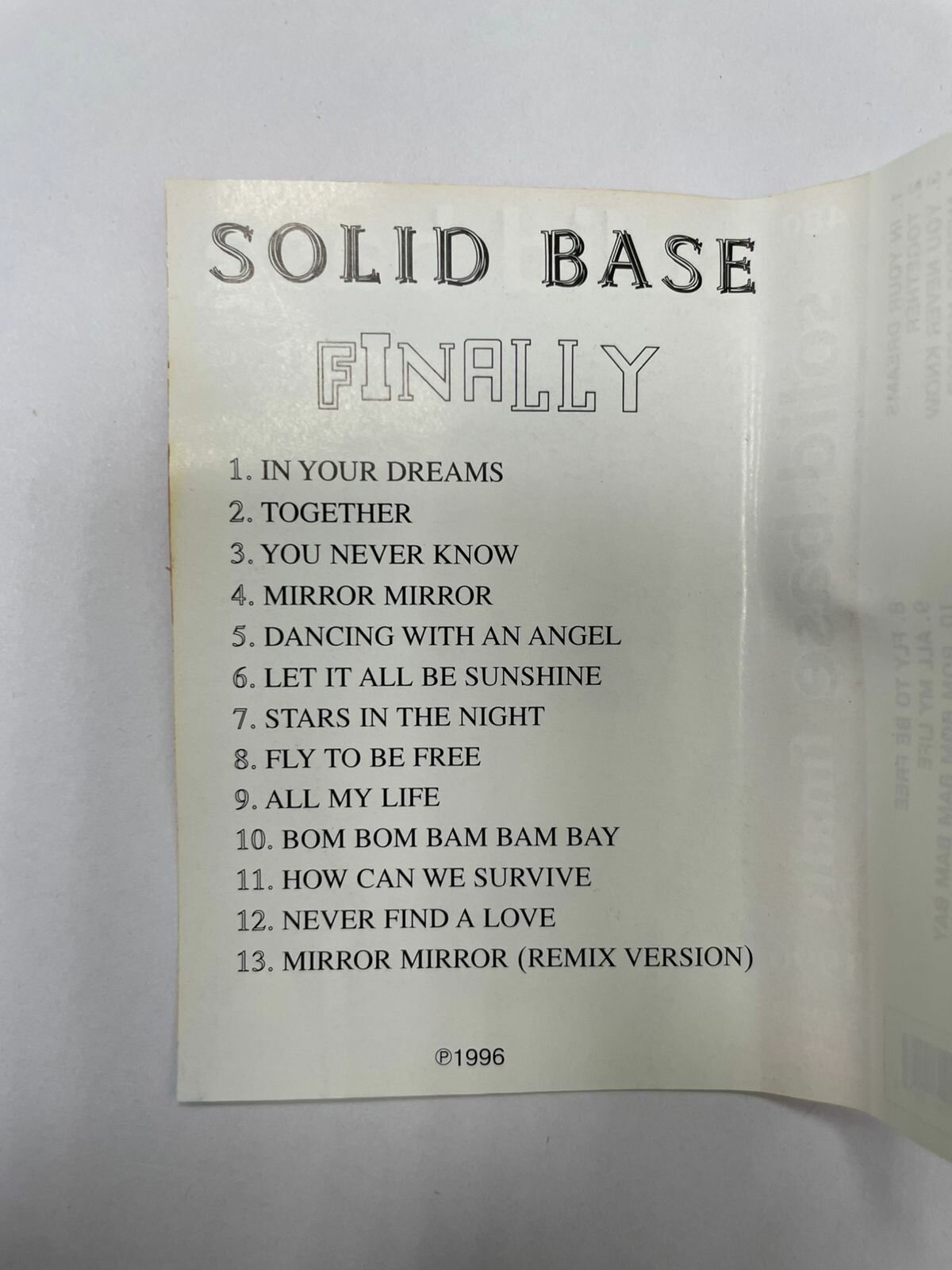 Solid Base Finally аудиокассета — фото 1