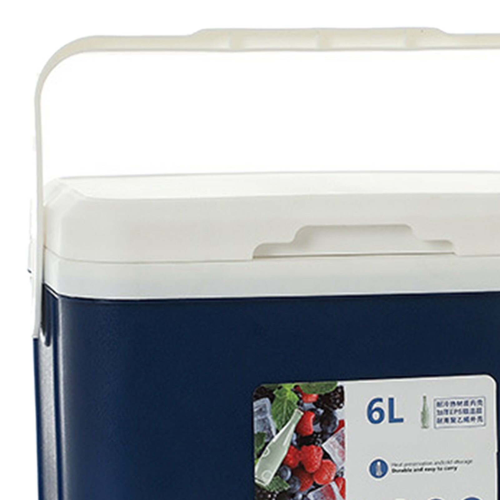 Изолированная коробка для доставки еды 6 л, утолщенный пищевой полипропиленовый вкладыш, тепло-холодная изоляционная коробка, контейнер, синий