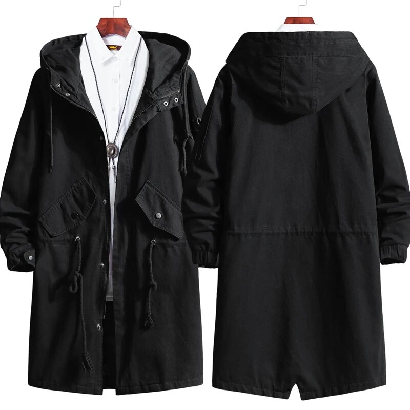 Черный парка мужская, XL, Thin 7