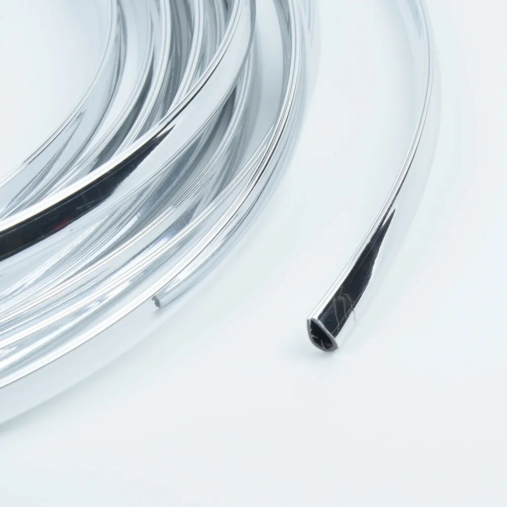 Накладка на молдинг U-образный профиль 6 м аксессуары автомобильная хромированная решетка двери ПВХ защитные диски серебристые против царапин