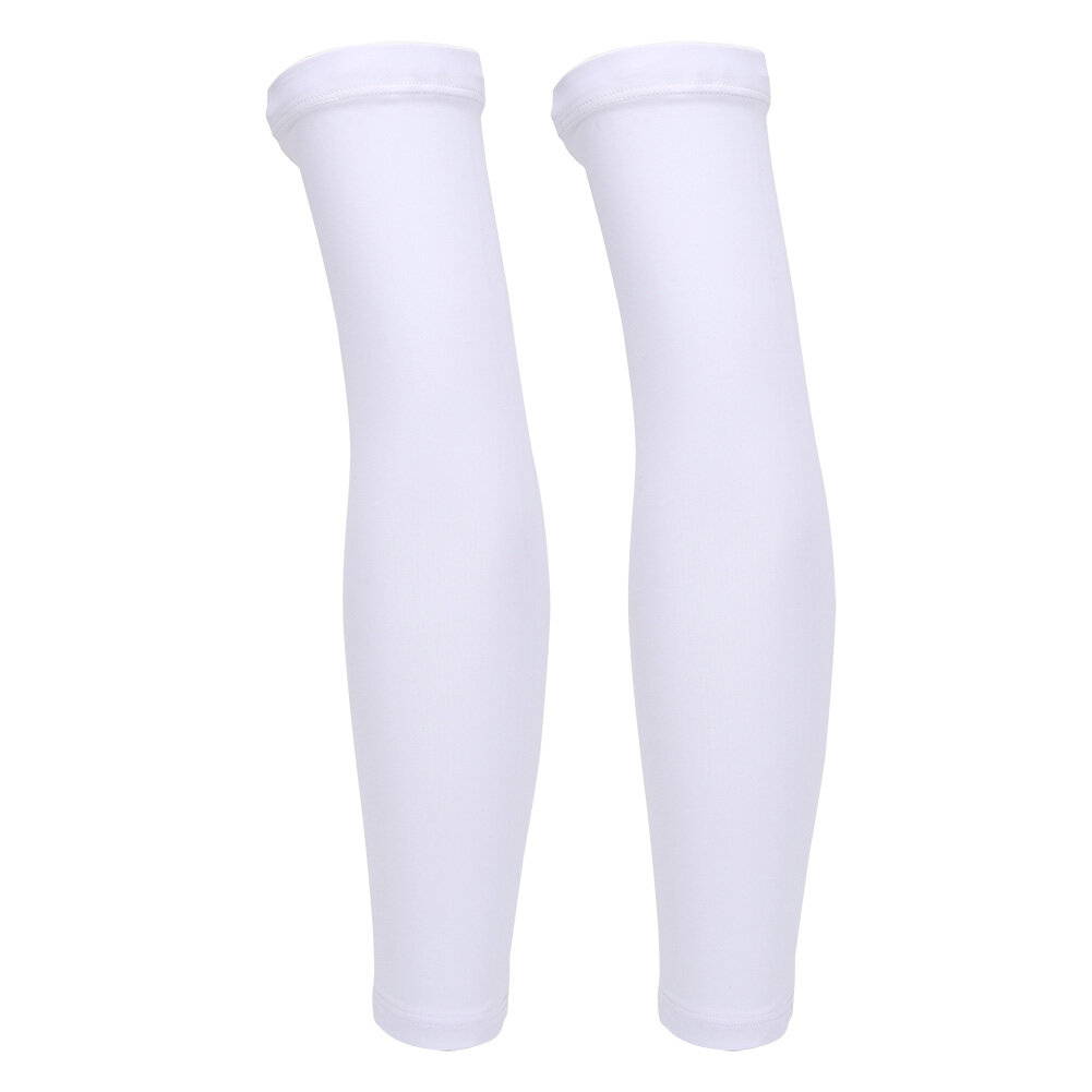 Нарукавники для защиты от солнца из полиуретанового волокна, летние, эластичные, для езды на велосипеде, белые, для езды на велосипеде, L