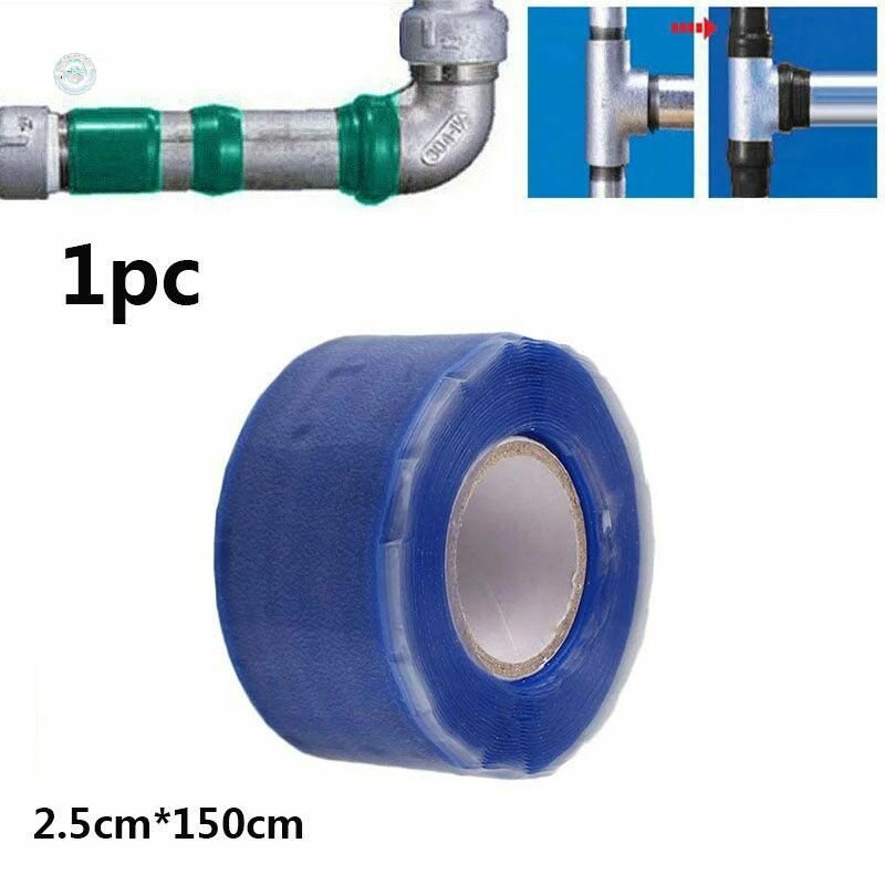 Сверхпрочная самофиксирующаяся силиконовая ремонтная лента, водонепроницаемая герметизирующая изоляция для труб, шлангов и аварийных утечек, черная 25 мм х 1,5 м