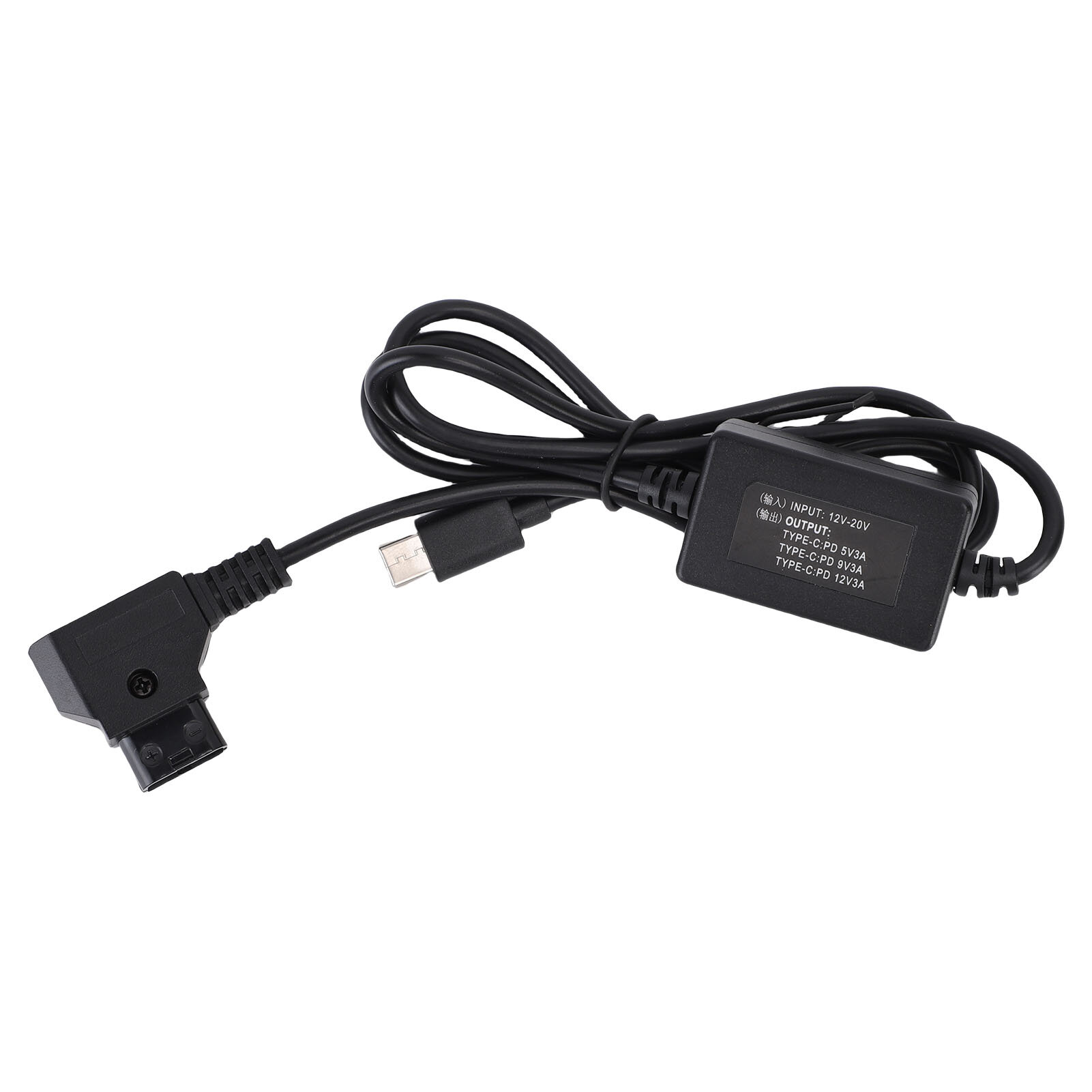 D Tap Male to Type C Power Cable 3A Multi Guards High Efficiency D Tap Fast Charging Power Cable for Camera