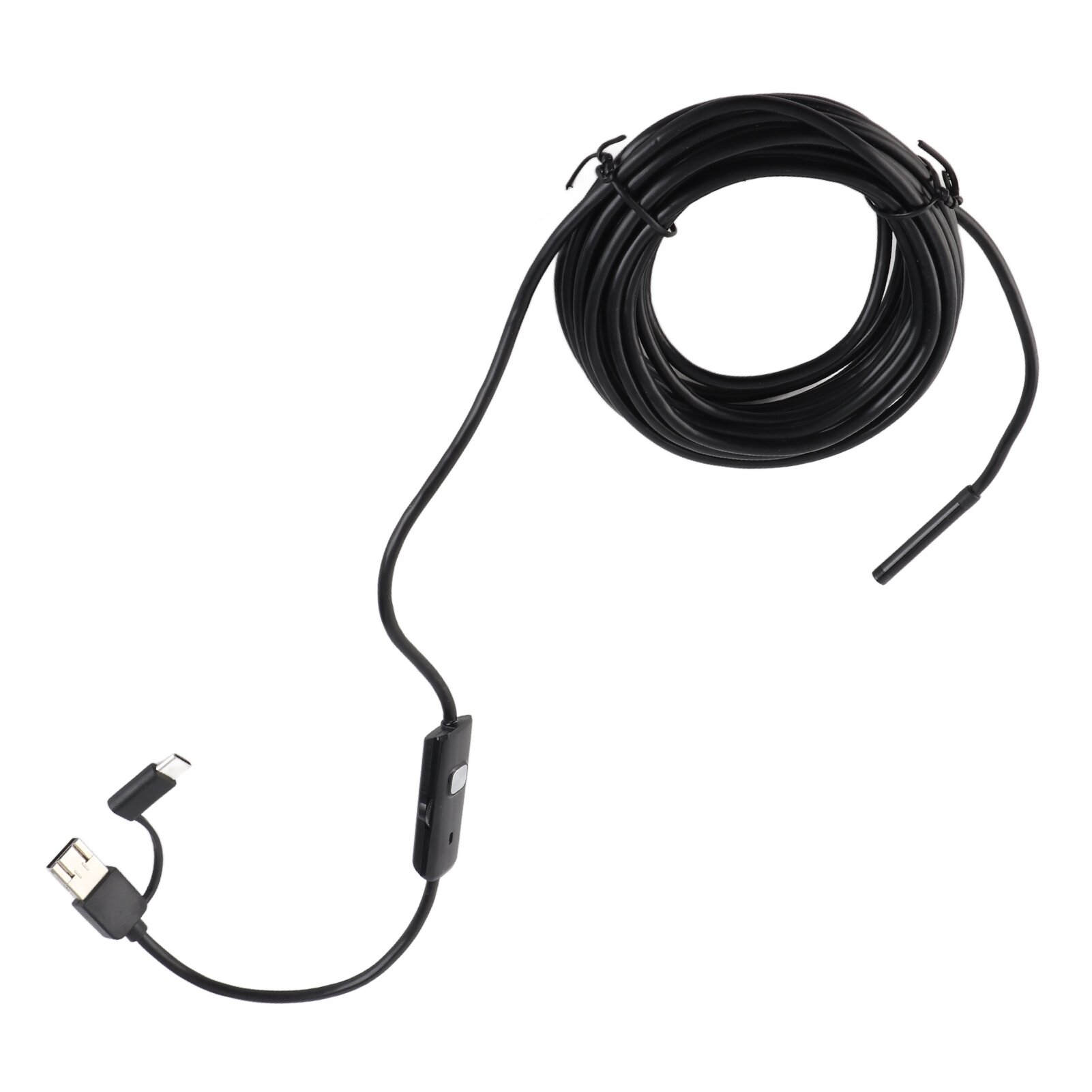 Камера эндоскопа мобильный телефон ПК USB Тип C 3 в 1 для Android с светодиодным светодиодным автомобильным 5 -метровым 5 -метровым жестким проводом 5,5 мм
