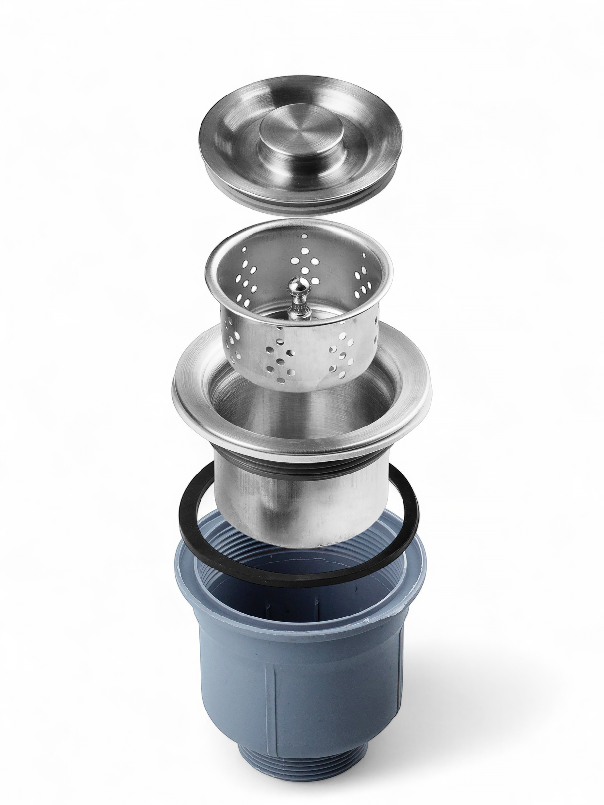 Выпуск для раковины универсальный диаметр 11 см, сатиновый, Oute