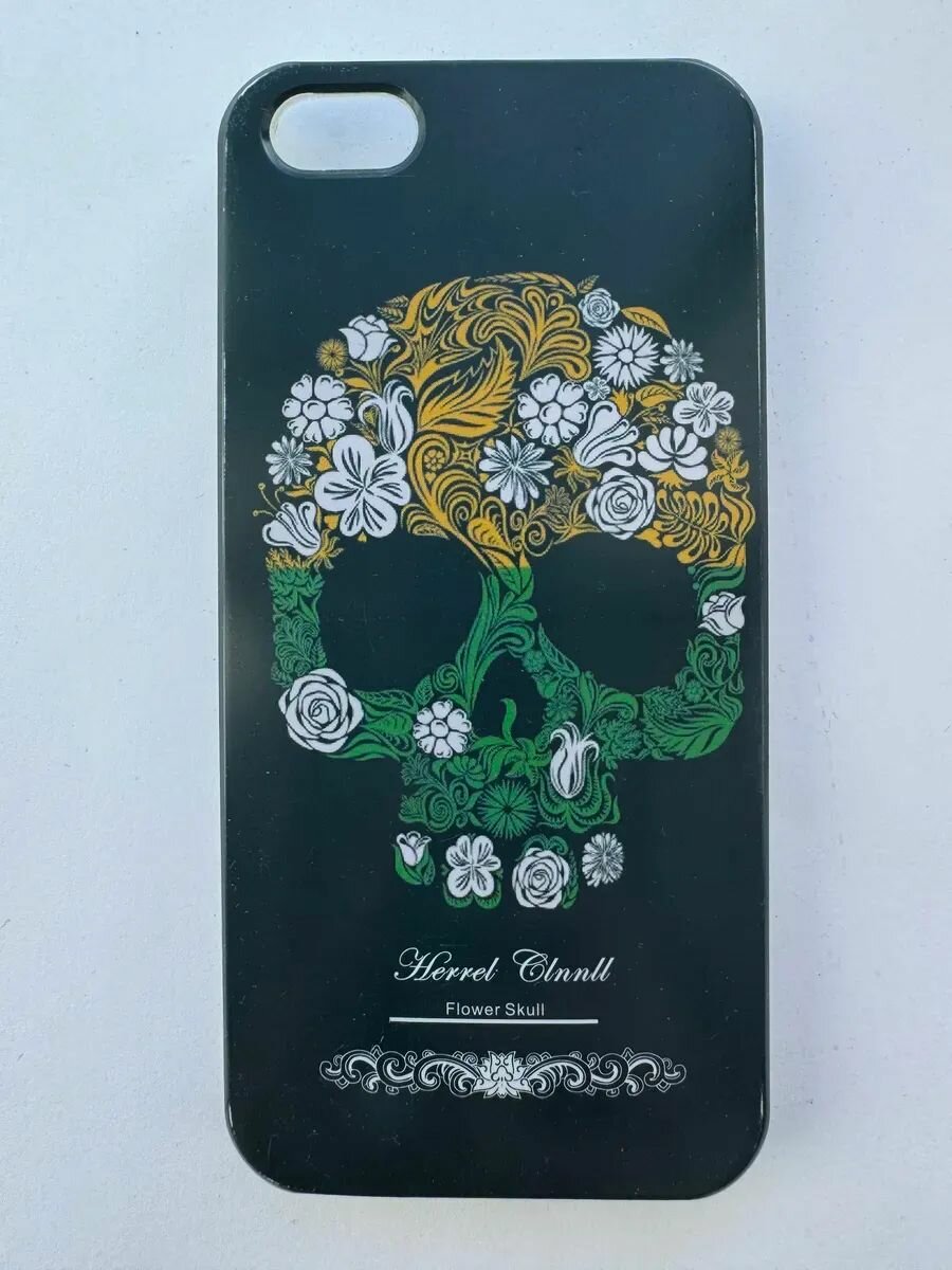 Чехол на iPhone 5 / 5S / SE Череп Трава