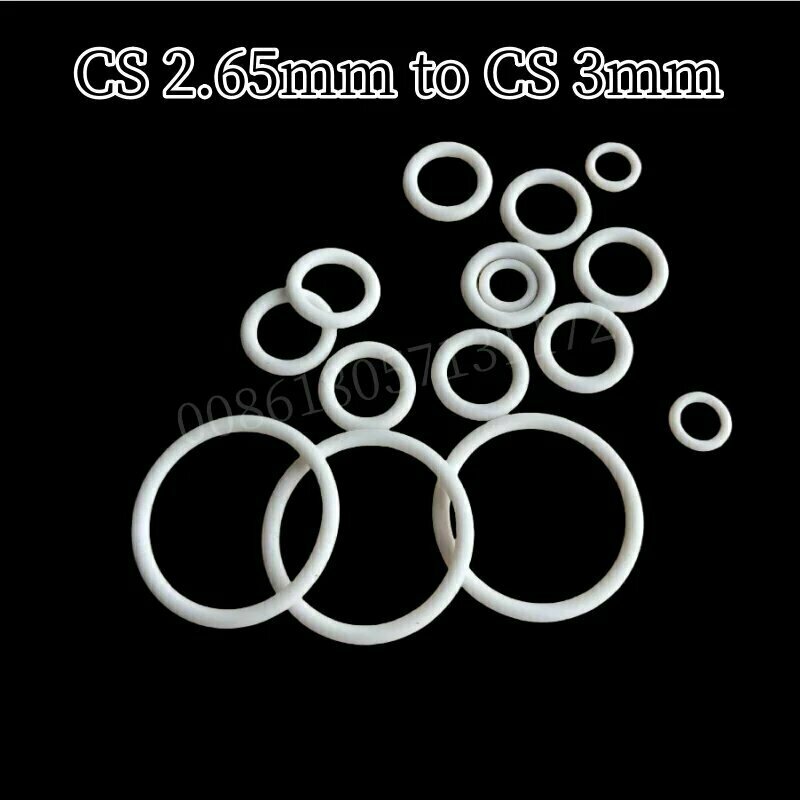 Уплотнительное кольцо из птфэ, 10 шт, CS 2,65–3 мм, химически стойкое, высокотемпературное, антипригарное, низкое трение для насосов, фланцев, клапанов, White, 66.8x61.5x2.65mm