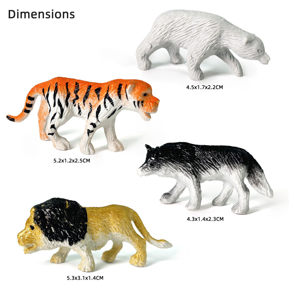 96 типов миниатюрных моделей животных набор реалистичных