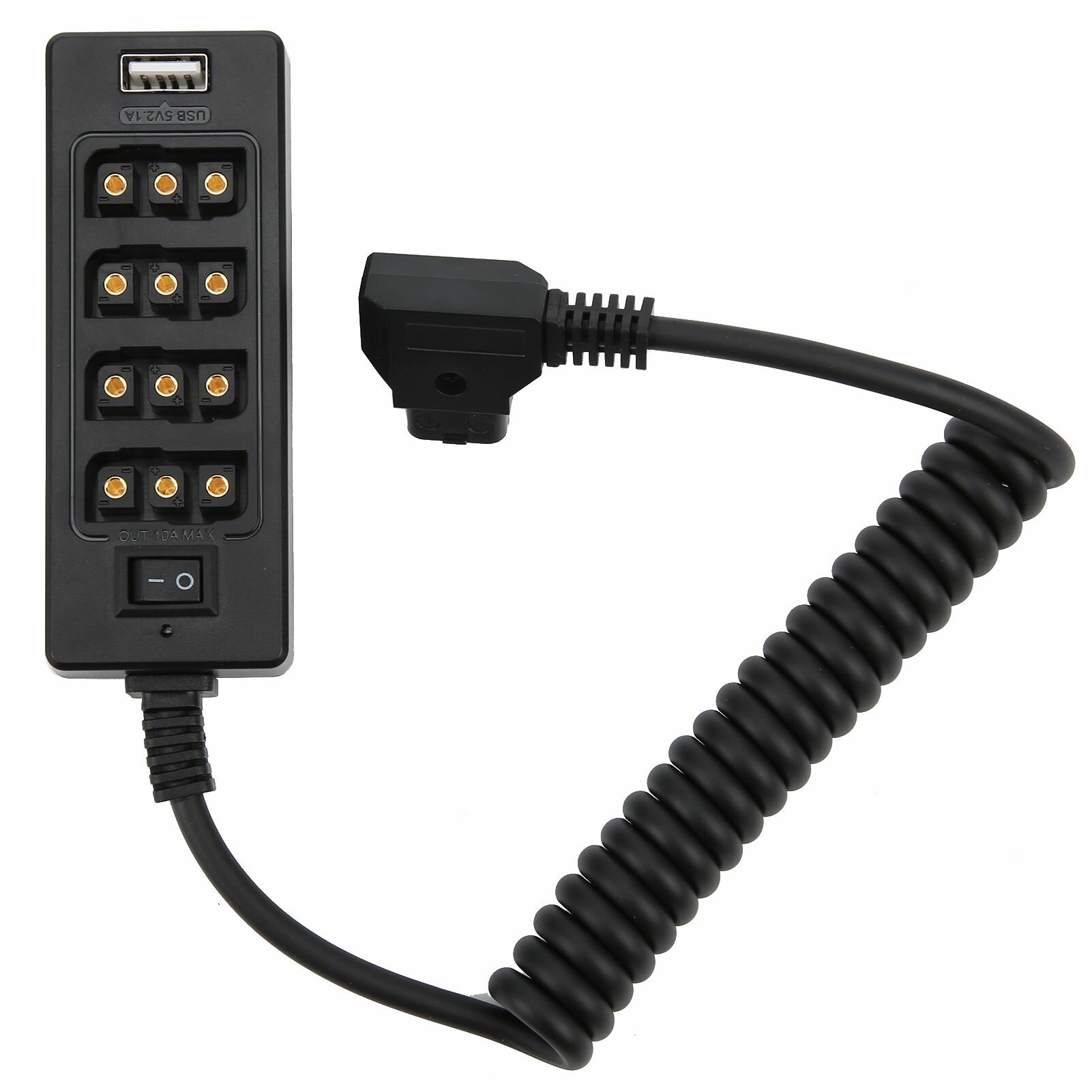 DTAP Male to 4Port DTAP Female Hub Разветвитель кабеля питания для аккумулятора камеры VLock