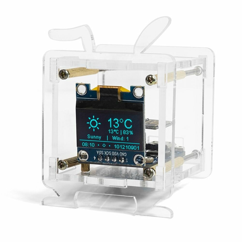 Комплекты для самостоятельной сборки электронных часов на базе ESP8266 с OLED-дисплеем