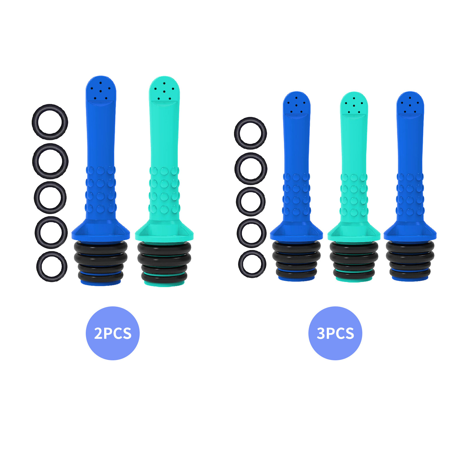 2 шт. портативное дорожное биде, совместимое с большинством бутылок, ручной персональный распылитель для биде для родов, очиститель для послеродового ухода, для кемпинга, с 5 шт. уплотнительным кольцом