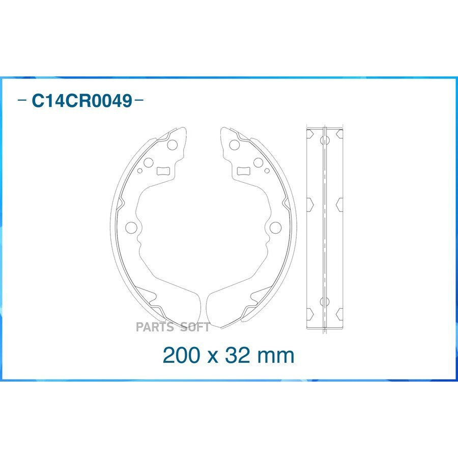 CWORKS Тормозные колодки задние барабанные
