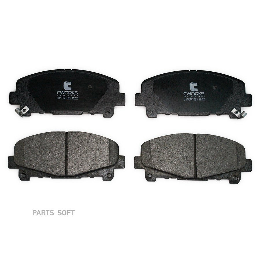 CWORKS Тормозные колодки передние, Low Metallic