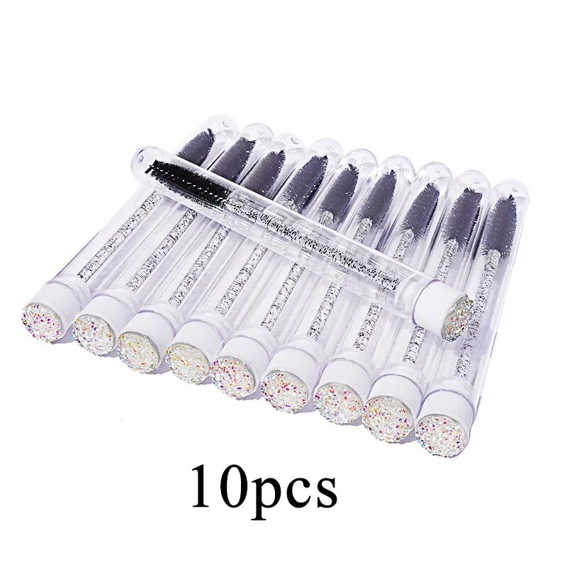 10 шт. Многоразовые щетки для ресниц, Handle Color: 10-wh-sz