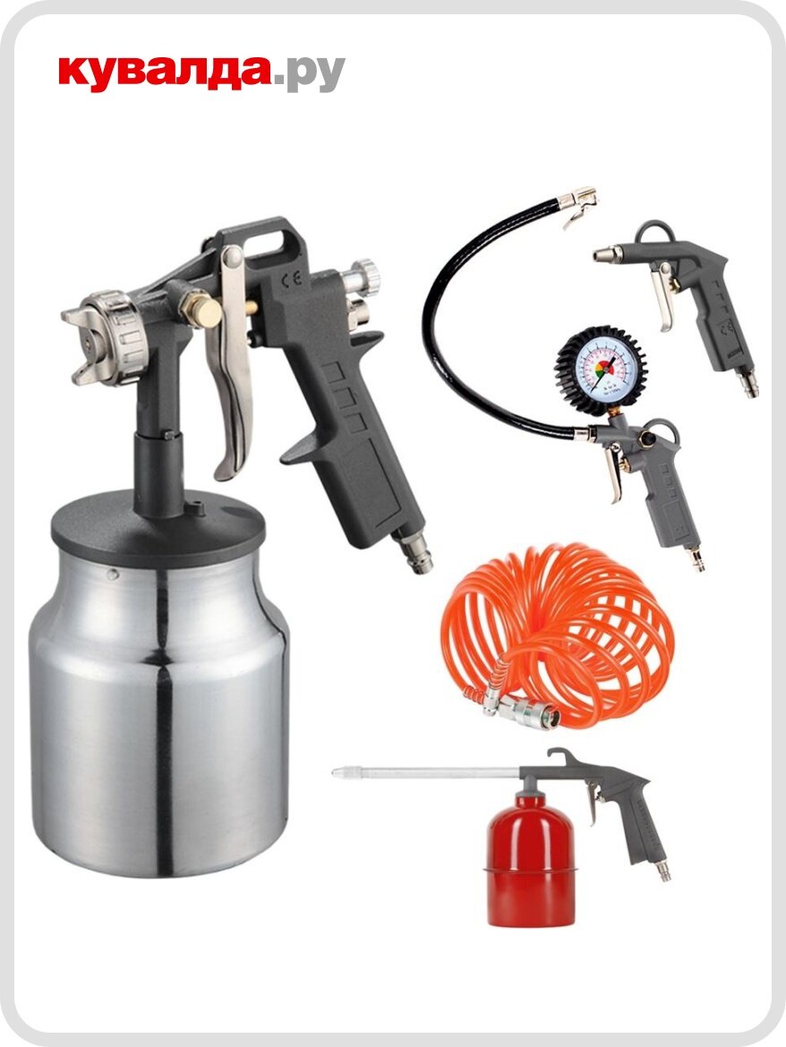 Набор пневмоинструмента PATRIOT KIT 5В 5 предметов, быстросъем