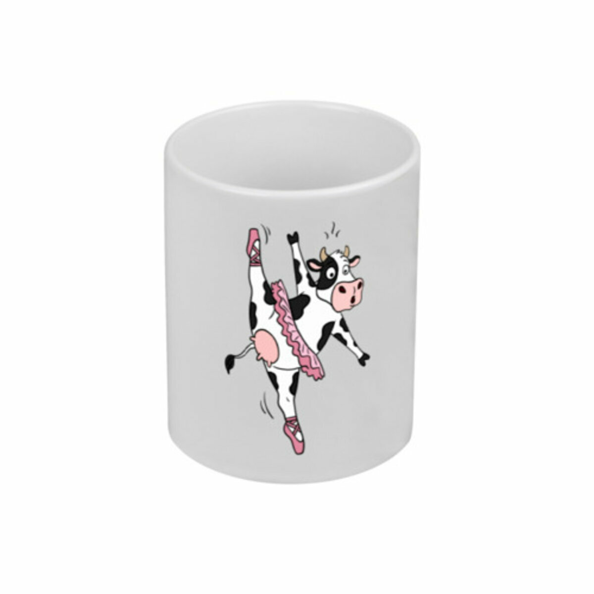 Кружка «Танцующая корова балерина» (белый)
