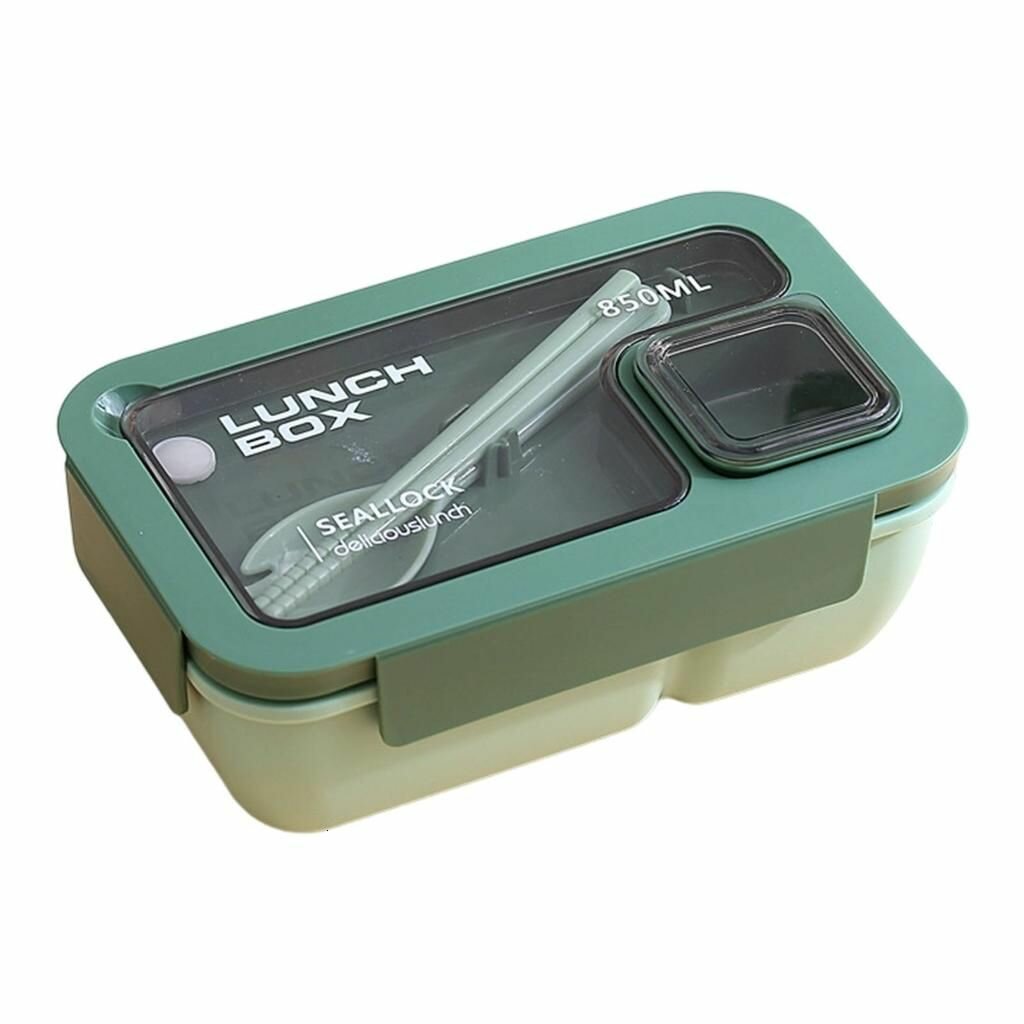 Контейнер для еды с отделениями, Зеленый - HC5227