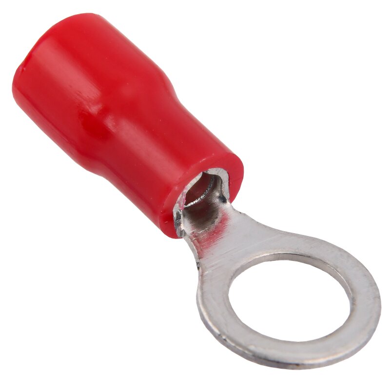 Наконечник GENERICA НКИ 1,25-5 кольцо 0,5-1,5мм, латунь, изоляция ПВХ, красный, 100шт