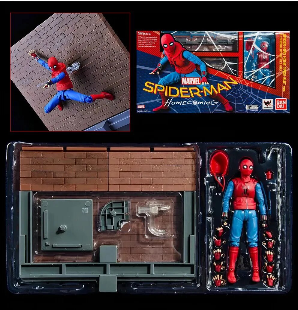Фигурка Человек Паук возвращение домой Первый Костюм Холланда / Spider Man Home coming (15см)
