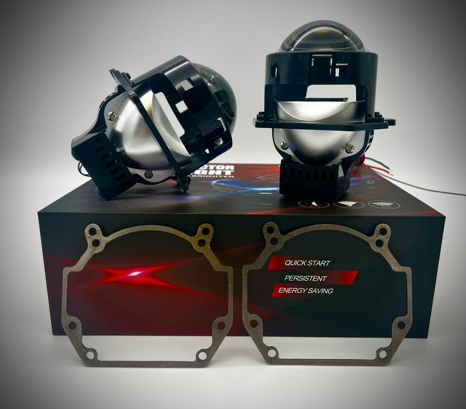 Би лед линзы для Volkswagen Passat B6 2005-2010 / Светодиодные линзы на Фольксваген Пассат Б6 - Bi Led