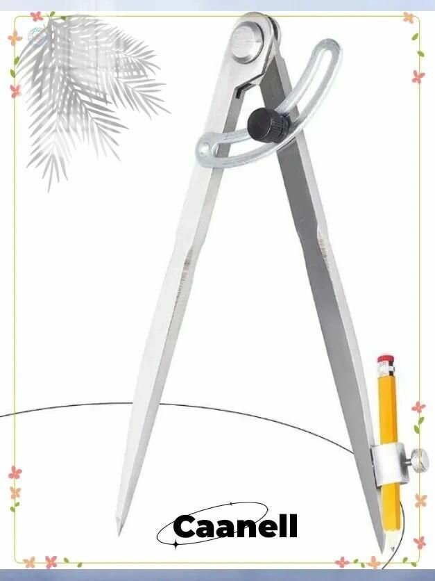 Циркуль разметочный 300 мм с фиксатором, стальной с никелем, для точной разметки дуг и окружностей до 800 мм, комплект с чехлом