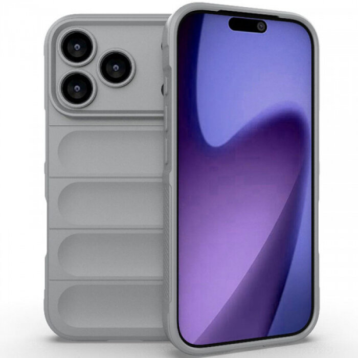 Flex Silicone Противоударный чехол для iPhone 17 Pro с защитой камеры и микрофиброй