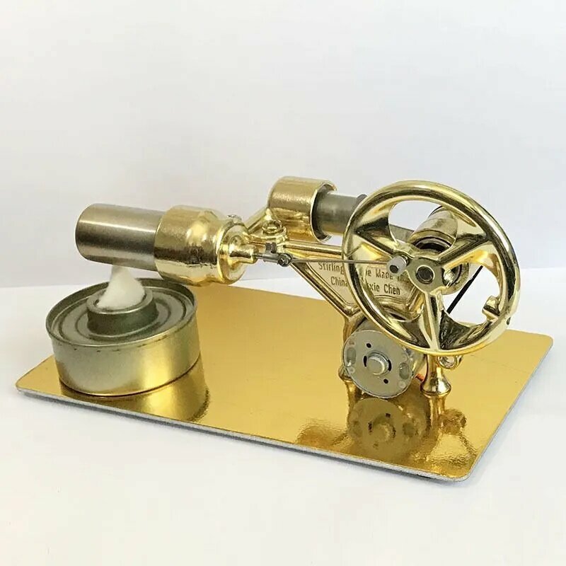Мини-двигатель Стирлинга с горячим воздухом+Одна испытательная лампа модель двигателя, игрушка в подарок для детей, Одна испытательная лампа